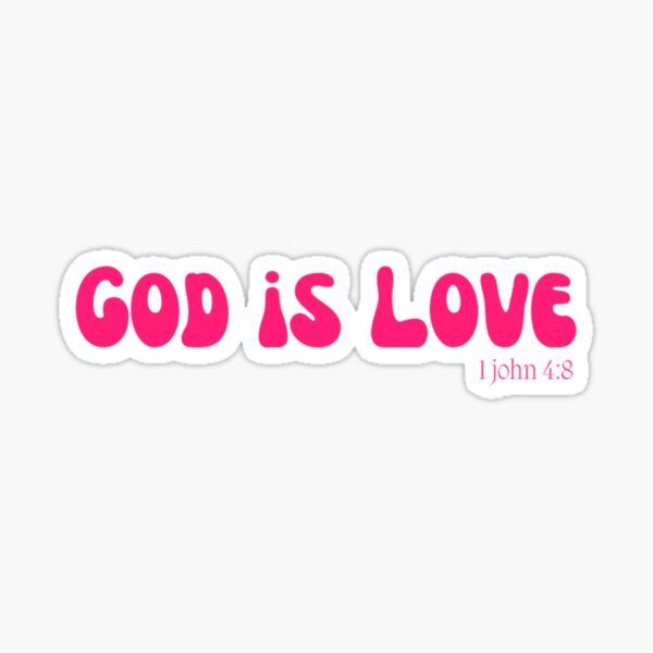 "God is Love" Sticker for Sale by linemineo | Redbubble