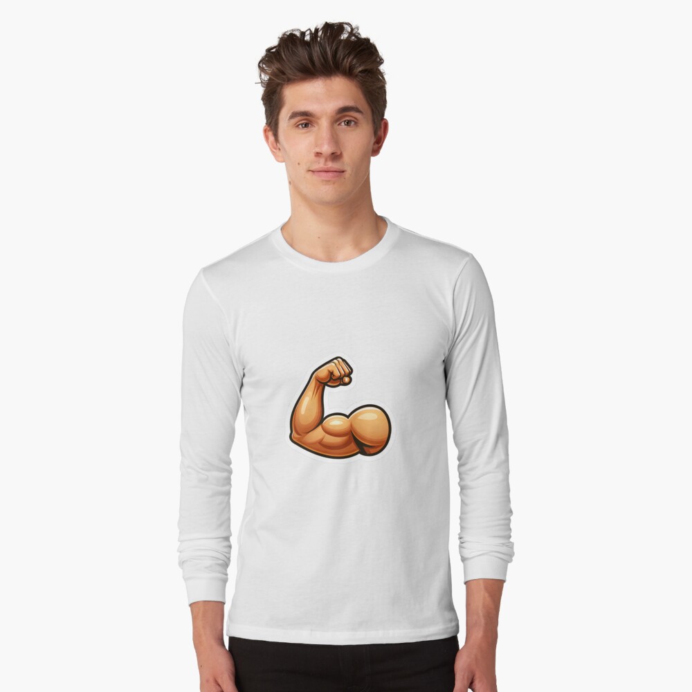"Bodybuilding Bicep Emoji" Sticker for Sale by LoveLabDesign | Redbubble