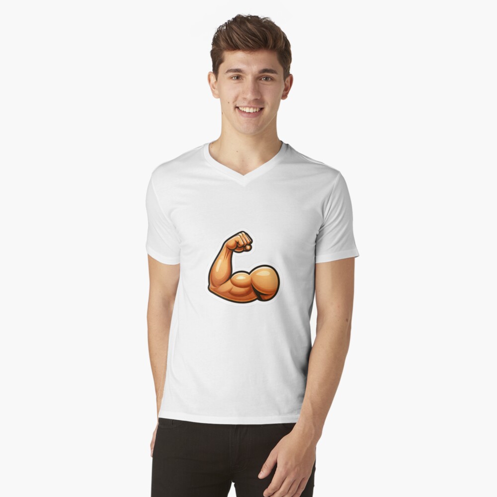 "Bodybuilding Bicep Emoji" Sticker for Sale by LoveLabDesign | Redbubble