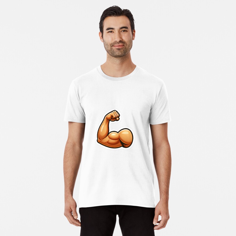 "Bodybuilding Bicep Emoji" Sticker for Sale by LoveLabDesign | Redbubble