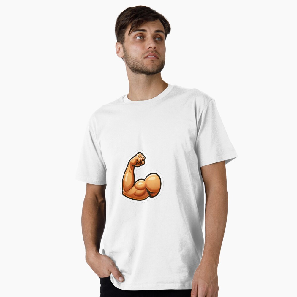 "Bodybuilding Bicep Emoji" Sticker for Sale by LoveLabDesign | Redbubble
