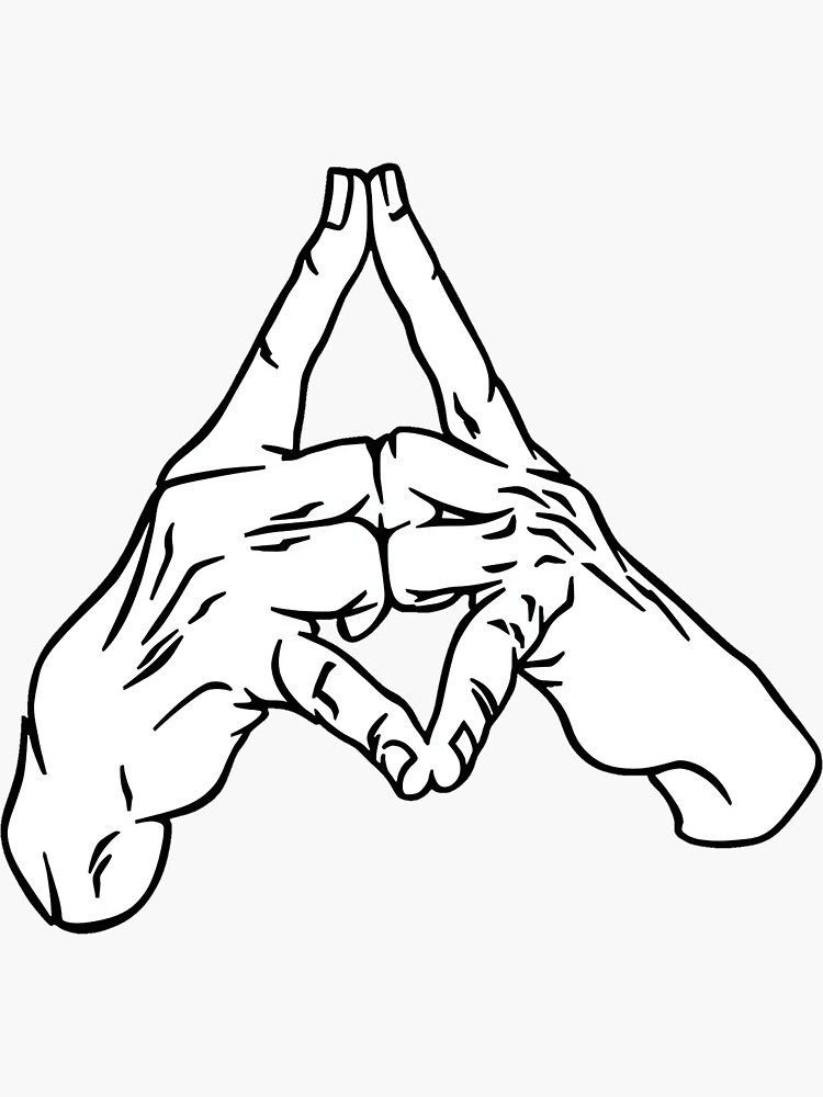 "Malevolent shrine hand sign" Sticker for Sale by friends420 | Redbubble