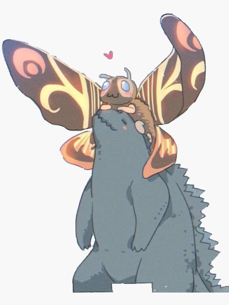 "Mothra and Godzilla" Sticker for Sale by ClarksCosplays | Redbubble