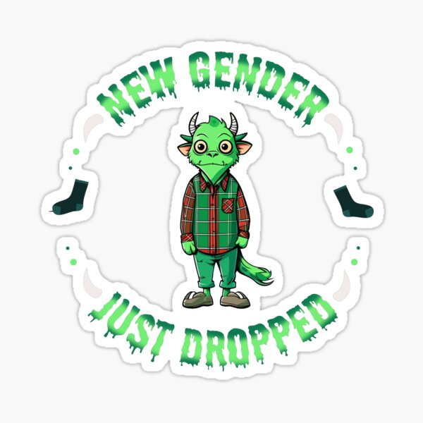 "New Gender Just Dropped! Cozy Monster" Sticker for Sale by ...