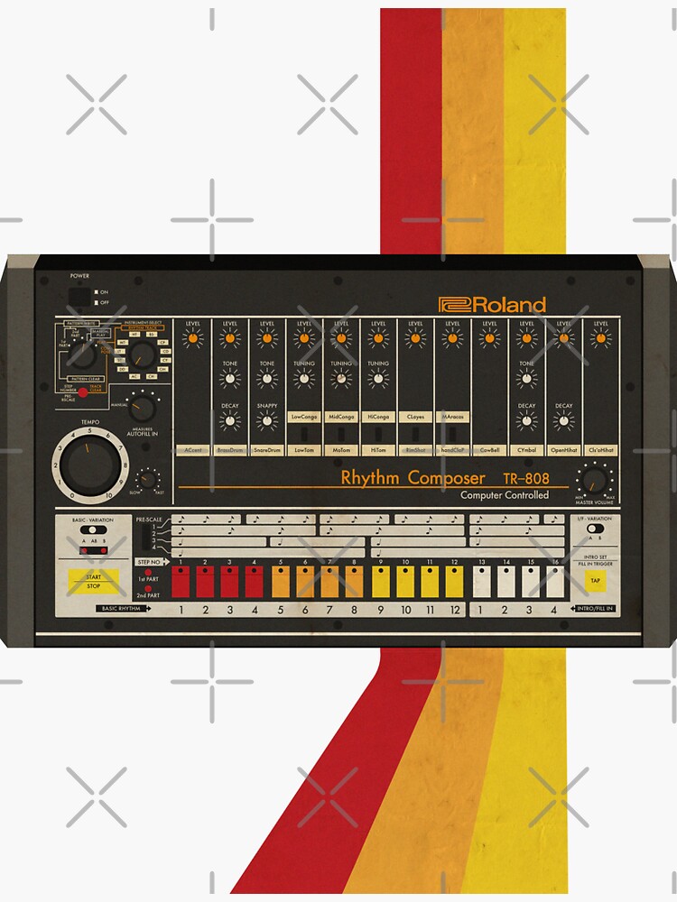 "TR-808" Sticker for Sale by Plan8 | Redbubble