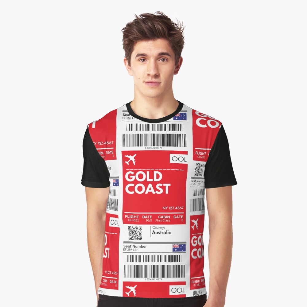 "Gold coast Airplane Boarding pass" Sticker for Sale by RoamInk | Redbubble