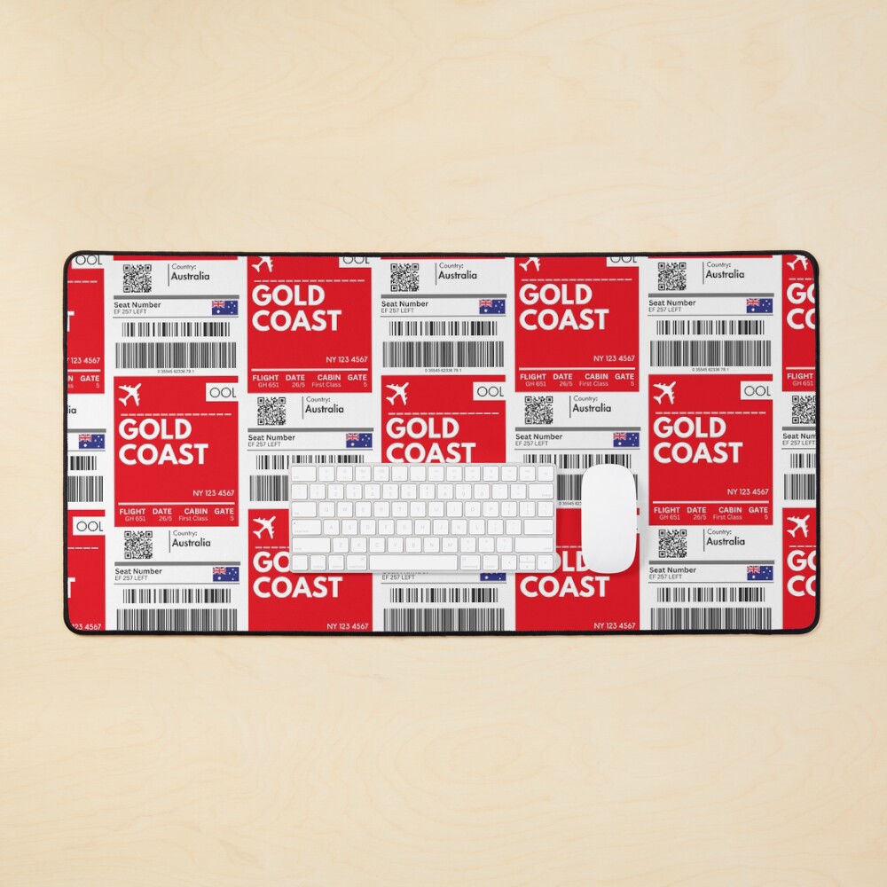 "Gold coast Airplane Boarding pass" Sticker for Sale by RoamInk | Redbubble