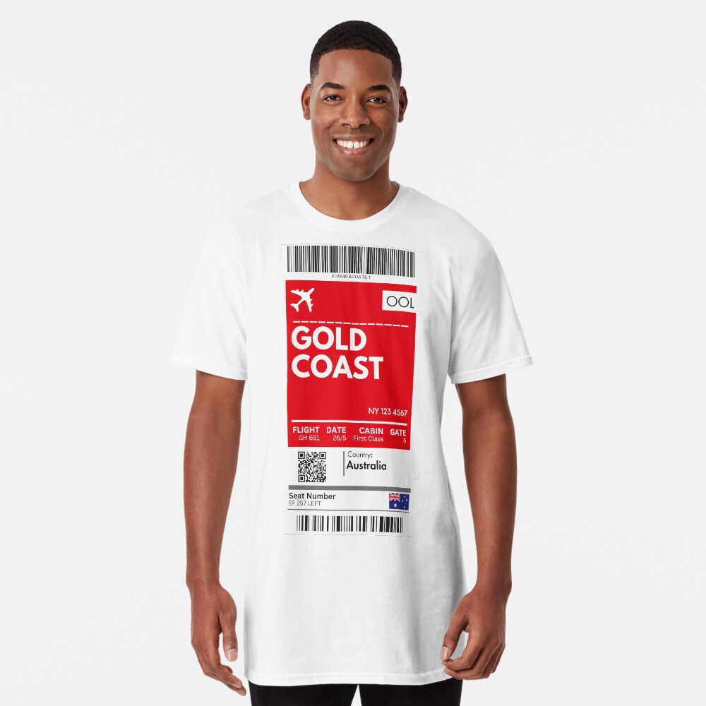 "Gold coast Airplane Boarding pass" Sticker for Sale by RoamInk | Redbubble