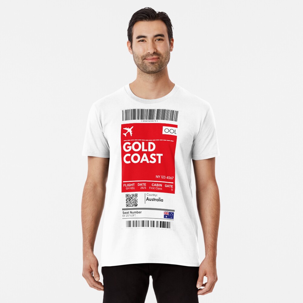 "Gold coast Airplane Boarding pass" Sticker for Sale by RoamInk | Redbubble