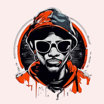 "the logo of a cool rapper" Sticker for Sale by MegasLogos | Redbubble