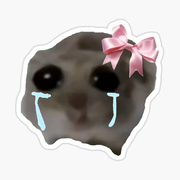 "Sad Hamster " Sticker for Sale by BeNazzArt | Redbubble
