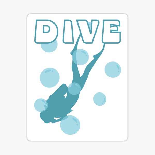 "Dive" Sticker for Sale by Colorfulman | Redbubble