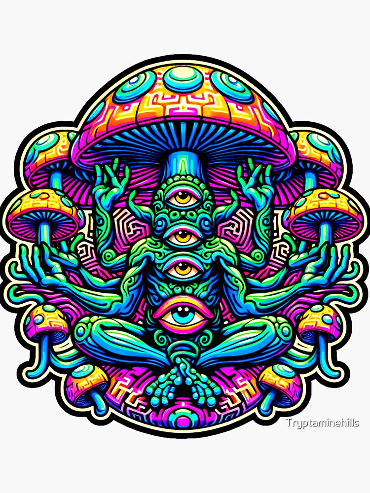 "Mushroom Entity " Sticker for Sale by Tryptaminehills | Redbubble