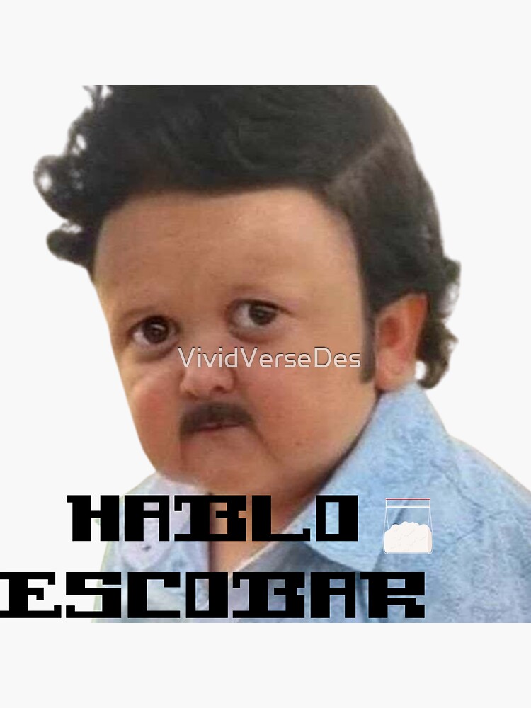 "Hasbulla Transforms into Pablo Escobar: Hablo Escabor " Sticker for ...