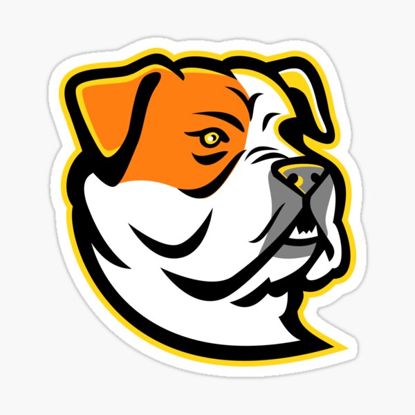 "American Bulldog Mascot" Sticker for Sale by patrimonio | Redbubble
