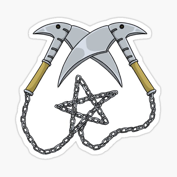 "Tsubaki Chain Scythe" Sticker for Sale by TaniTopiaArt | Redbubble
