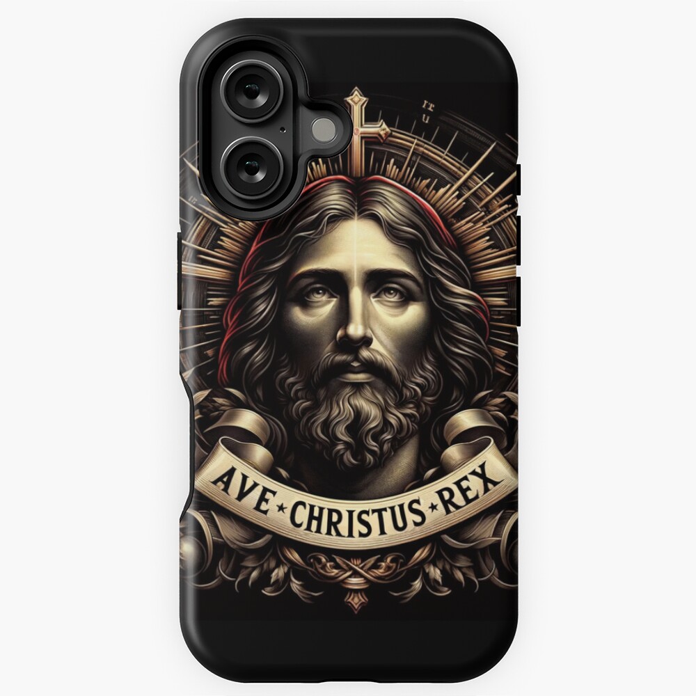 "AVE CHRISTUS REX" Sticker by dausiael | Redbubble