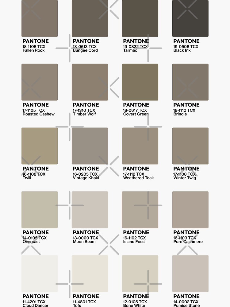 "Pantone Beige Shades - Light" Sticker for Sale by nathancowle | Redbubble
