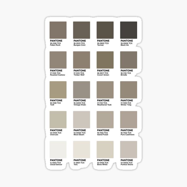 "Pantone Beige Shades - Light" Sticker for Sale by nathancowle | Redbubble