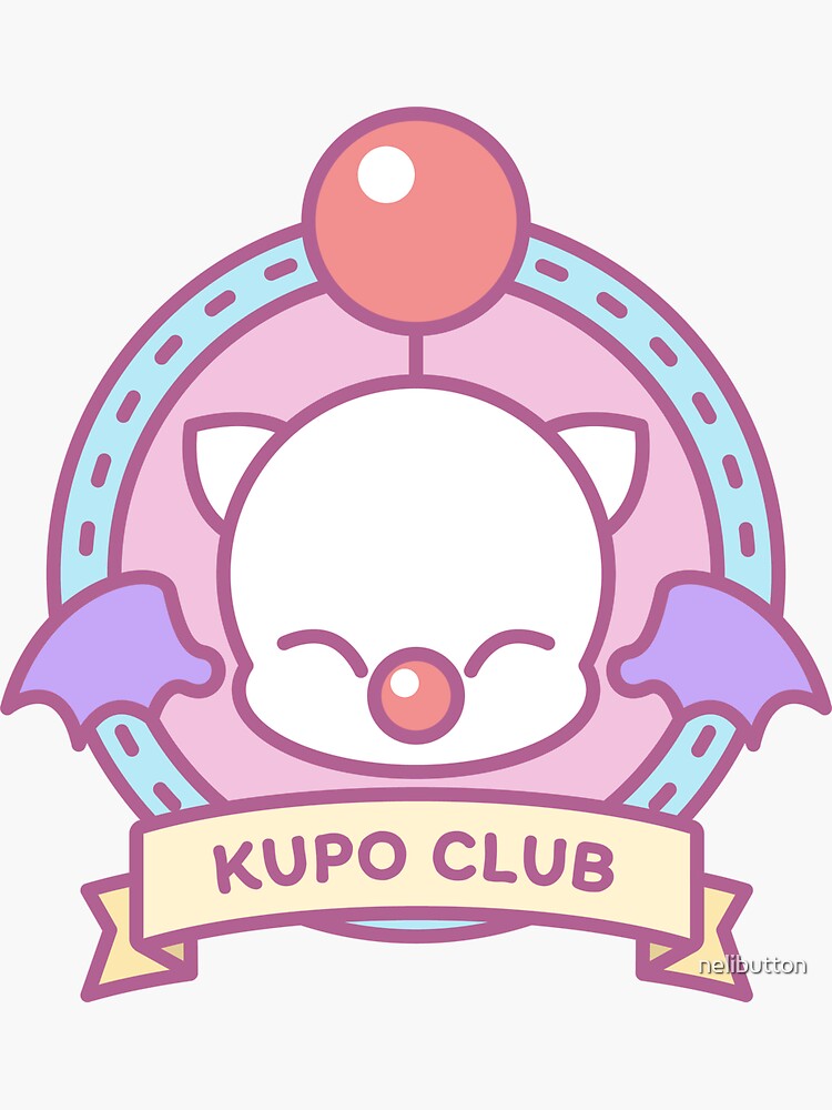 "kupo club" Sticker for Sale by nelibutton | Redbubble
