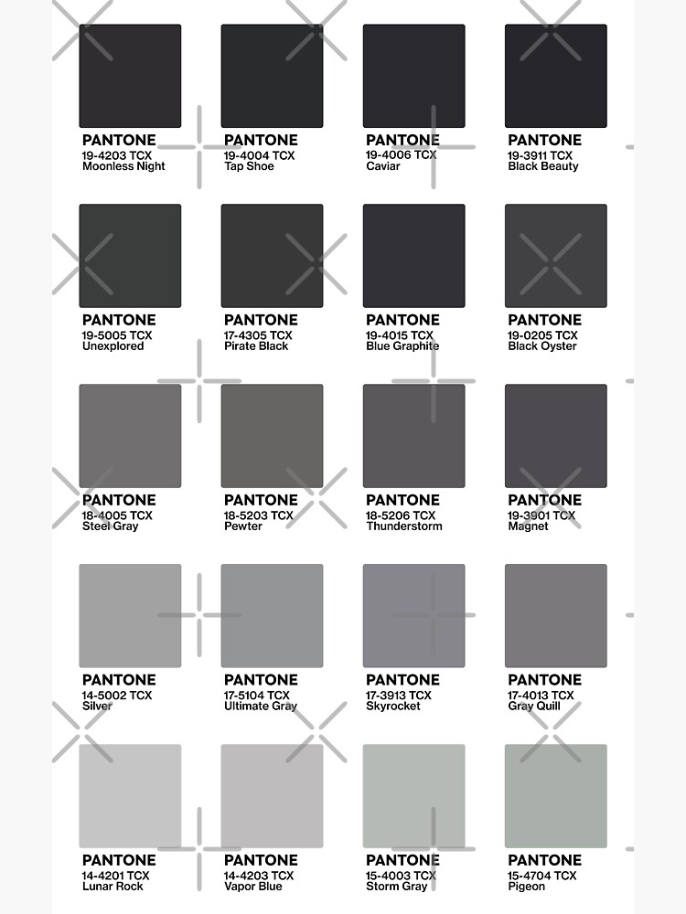 "Pantone Gray Shades - Dark" Sticker for Sale by nathancowle | Redbubble