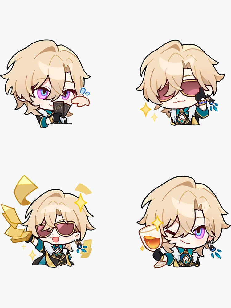 "Aventurine Emoji Set - Honkai Star Rail" Sticker for Sale by ...