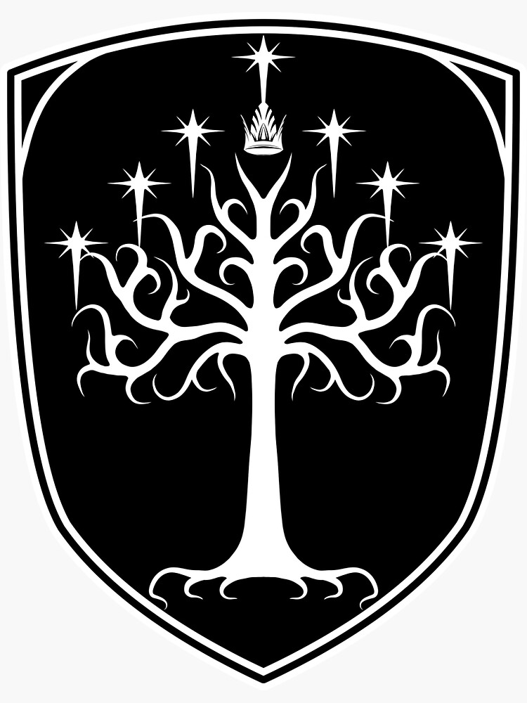 "Sigil of Gondor" Sticker for Sale by Crossroads-Art | Redbubble
