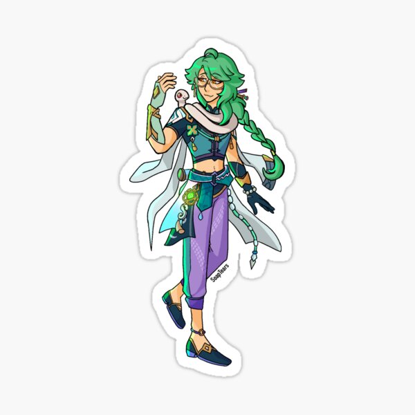 "Baizhu Genshin Impact" Sticker for Sale by Soaptears | Redbubble