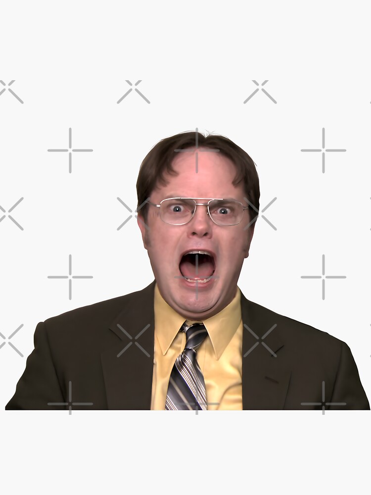 "Dwight Schrute Scream of The Office " Sticker for Sale by SHADOWNB69 ...