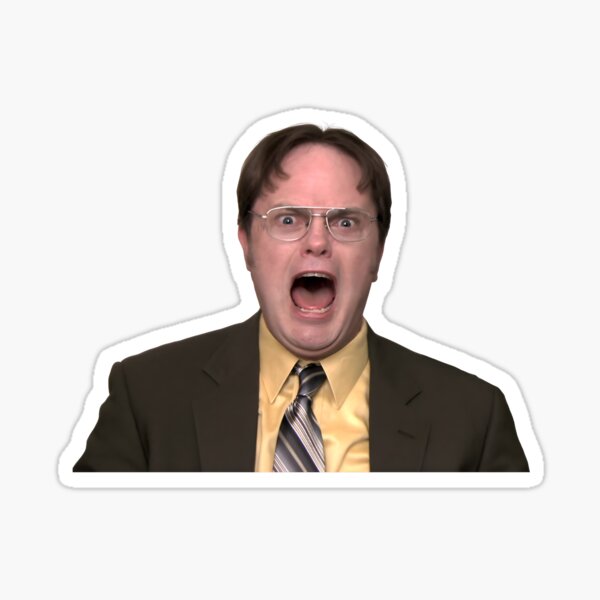 "Dwight Schrute Scream of The Office " Sticker for Sale by SHADOWNB69 ...