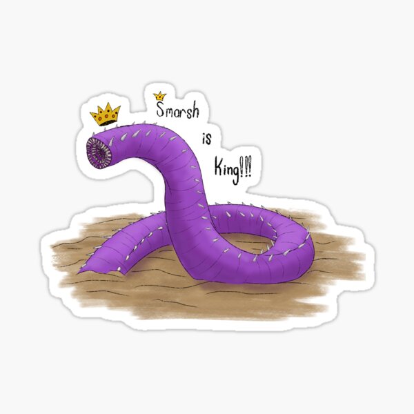 "Smarsh is King!!!" Sticker for Sale by ShatteredFrost | Redbubble