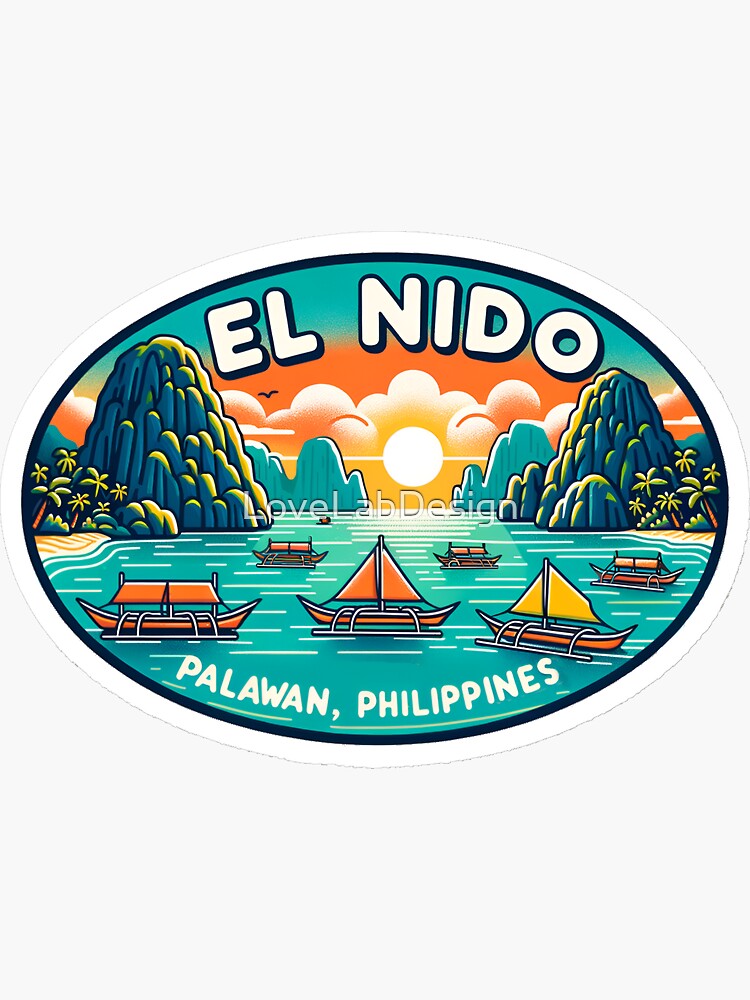 "El Nido Palawan Philippines" Sticker for Sale by LoveLabDesign | Redbubble