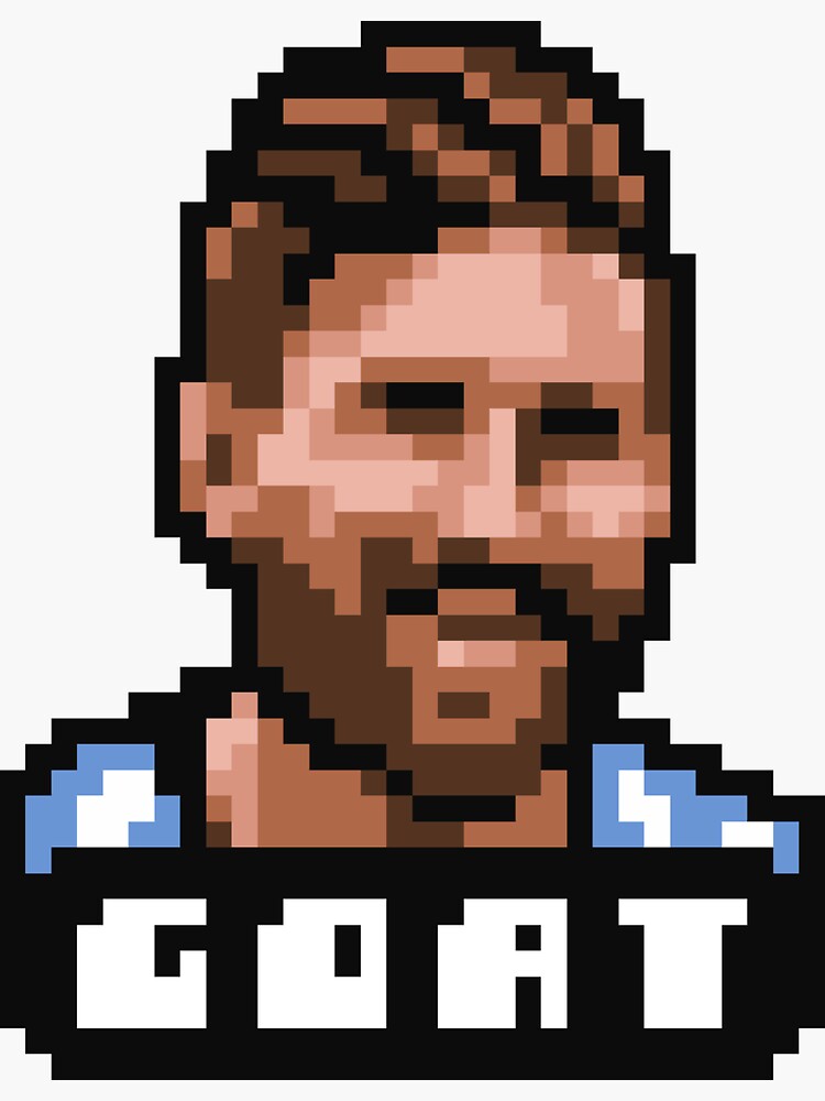 "Lionel Messi - GOAT - Pixel Art" Sticker for Sale by assocdesananas ...