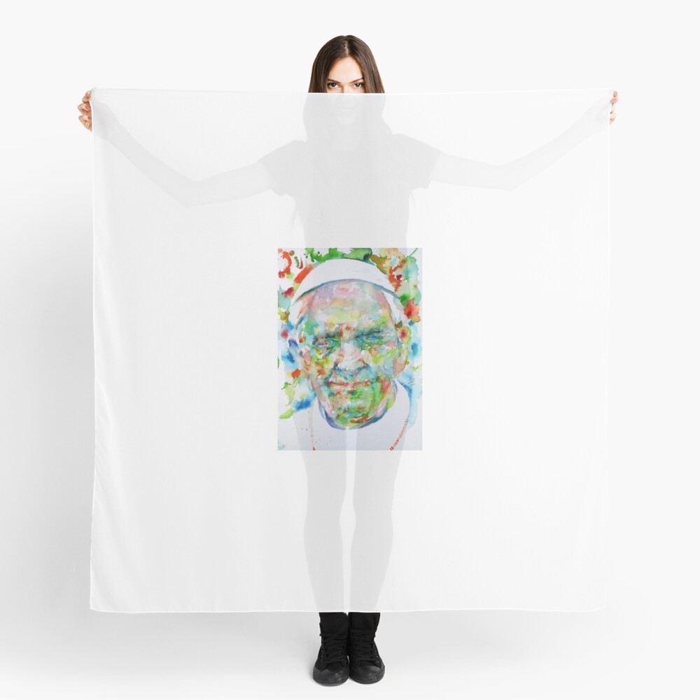 "POPE FRANCIS - watercolor portrait" Scarf by lautir | Redbubble