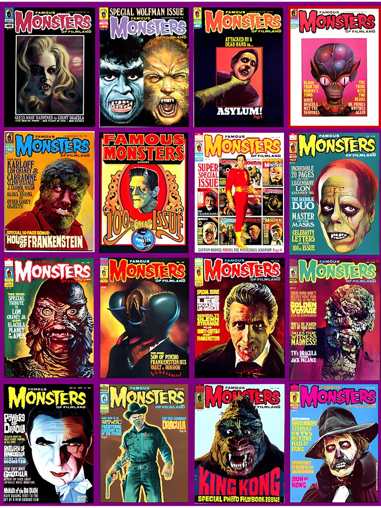 "Famous Monsters Collage Series 6 " Sticker for Sale by Keyraodilia ...