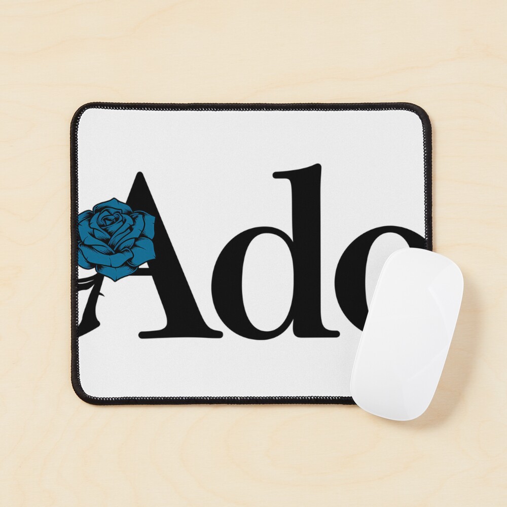 "Ado Text Blue Rose Logo" Sticker by ElodieLopez | Redbubble