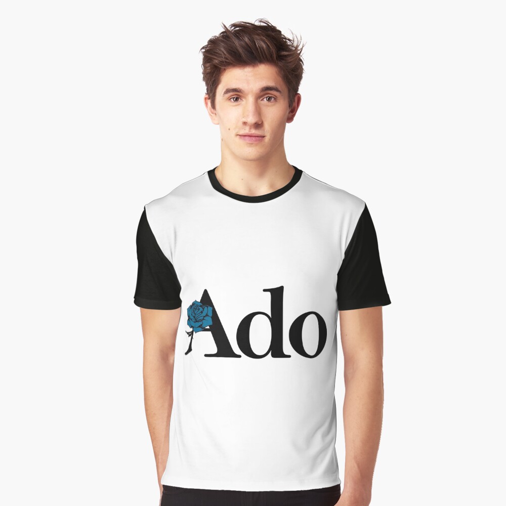 "Ado Text Blue Rose Logo" Sticker by ElodieLopez | Redbubble