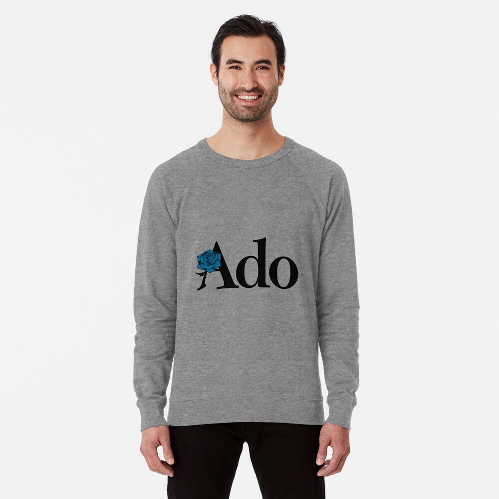 "Ado Text Blue Rose Logo" Sticker by ElodieLopez | Redbubble