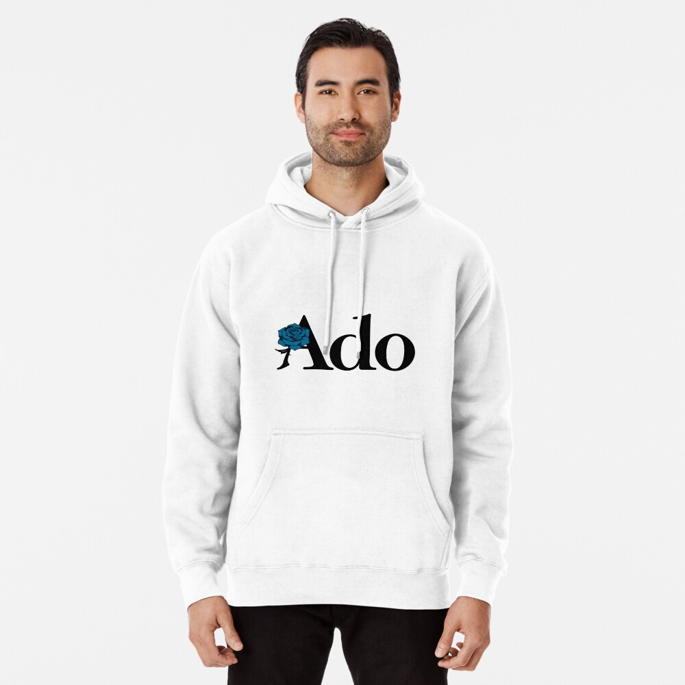 "Ado Text Blue Rose Logo" Sticker by ElodieLopez | Redbubble