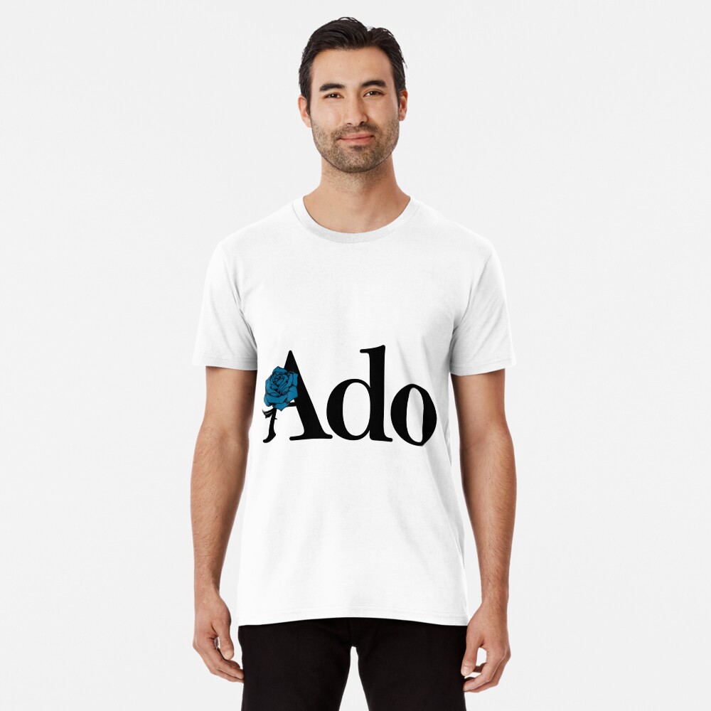 "Ado Text Blue Rose Logo" Sticker by ElodieLopez | Redbubble