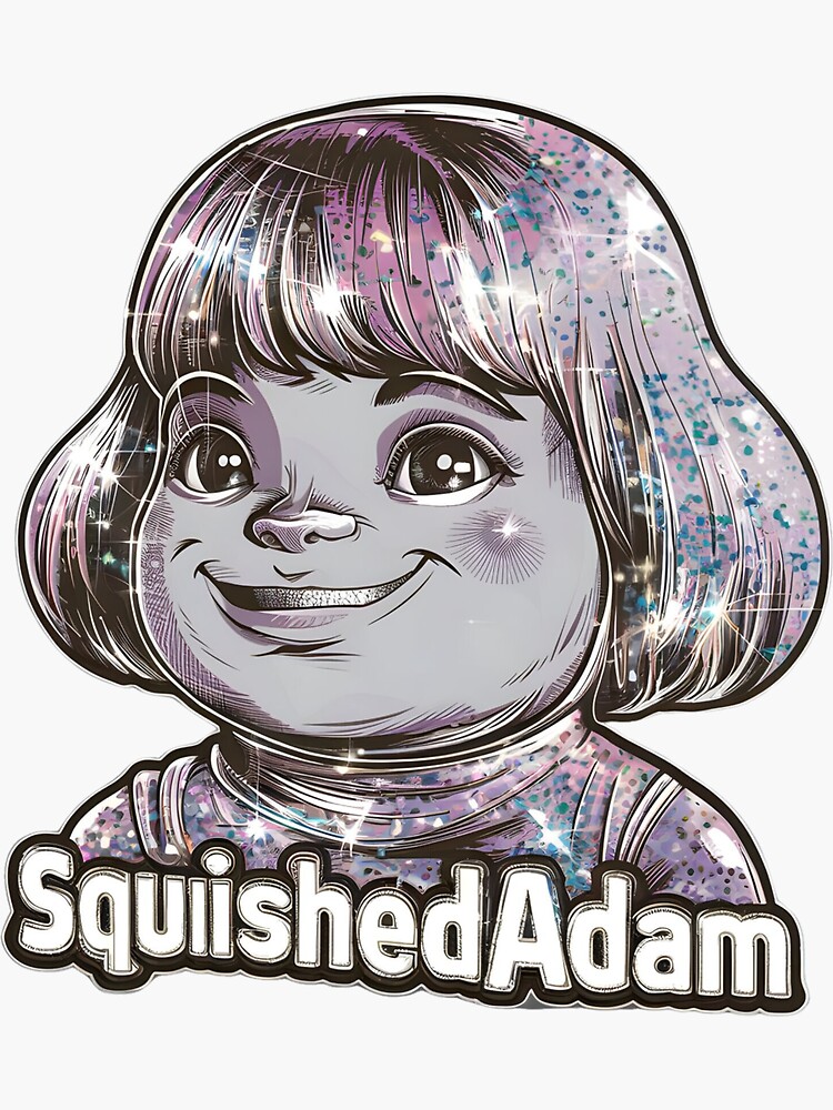 "Squished Adam Girl" Sticker for Sale by Sukor1989 | Redbubble