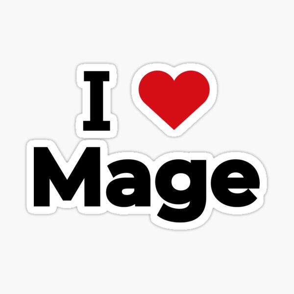 "I love Mage" Sticker for Sale by Moyanana | Redbubble