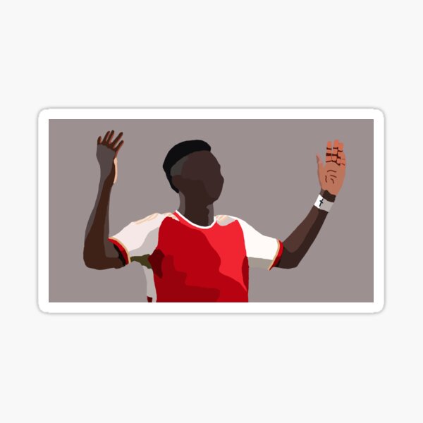 "Bukayo Saka " Sticker for Sale by Llack64 | Redbubble