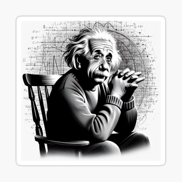 " Albert Einstein " Sticker for Sale by sevenmountains | Redbubble