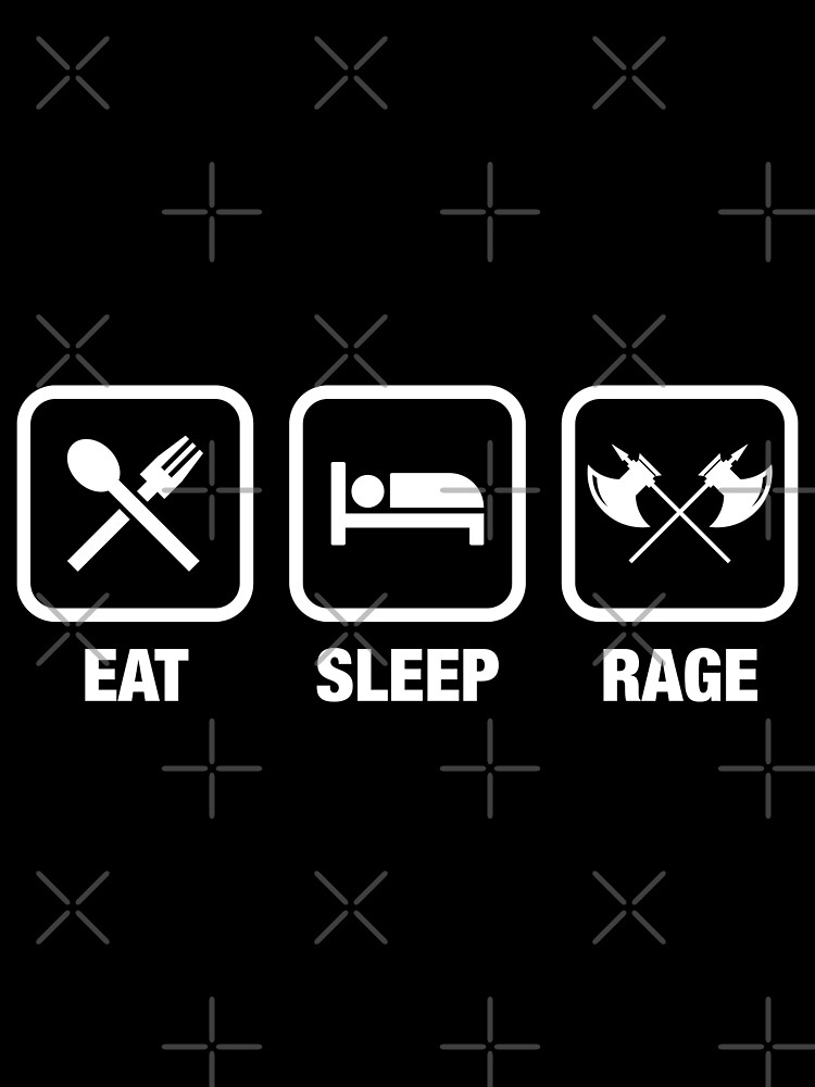"Eat Sleep Rage Barbarian Tabletop RPG Gaming" Fotodruck von pixeptional | Redbubble