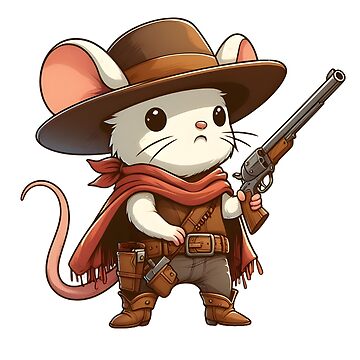 "Gunslinger Mouse" Sticker for Sale by Busaab | Redbubble