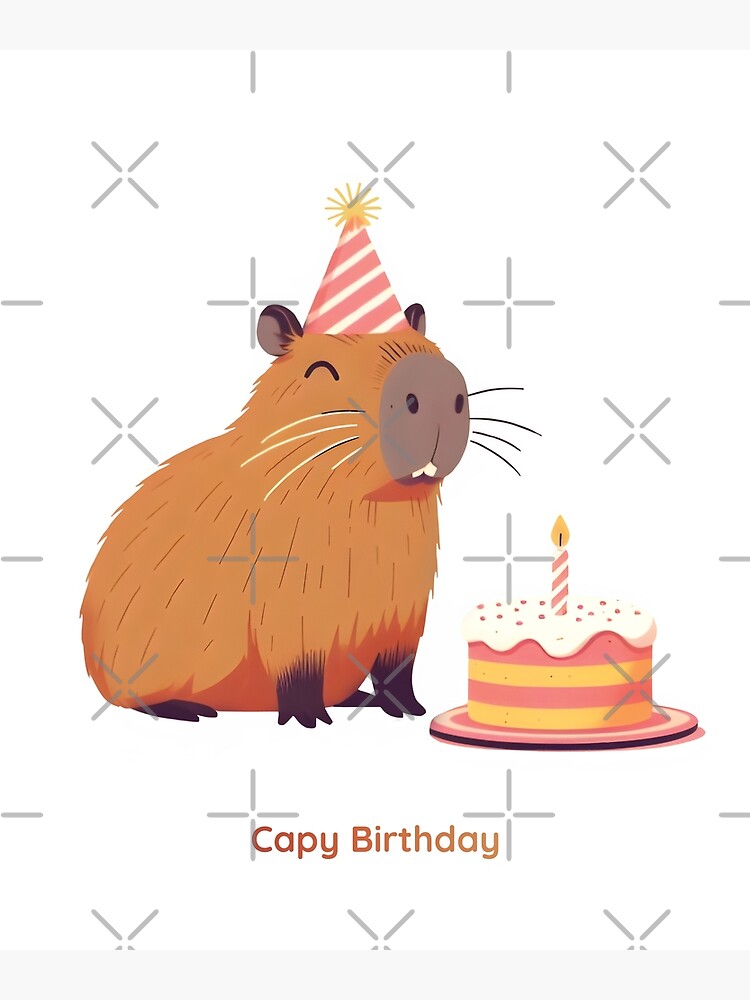"Capybirthday, Capy Birthday! Cute Capybara " Greeting Card for Sale by ...