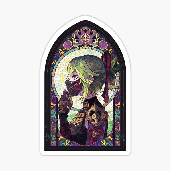 "Stained Glass Kuki Shinobu" Sticker for Sale by SchellStation | Redbubble