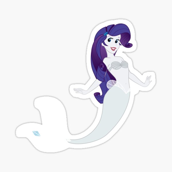 "My Little Mermaid; Rarity" Sticker for Sale by Ellaba70 | Redbubble