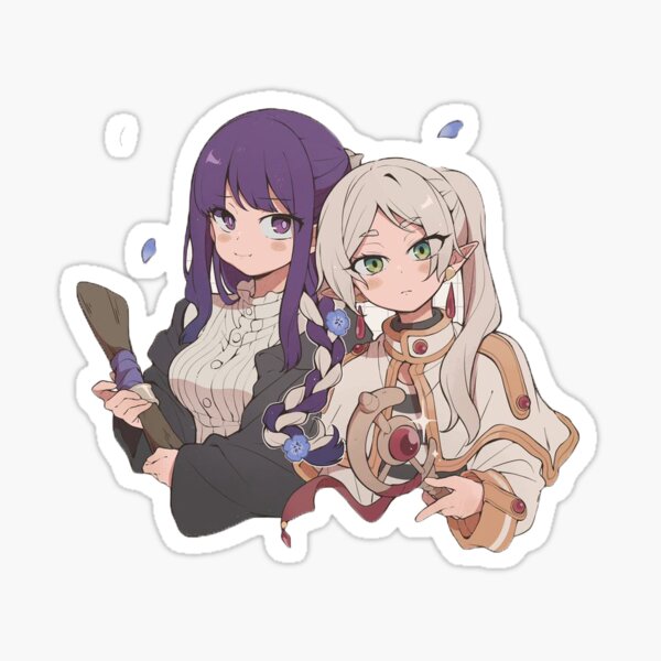 "frieren x fern sisters" Sticker for Sale by Virginiemoo | Redbubble